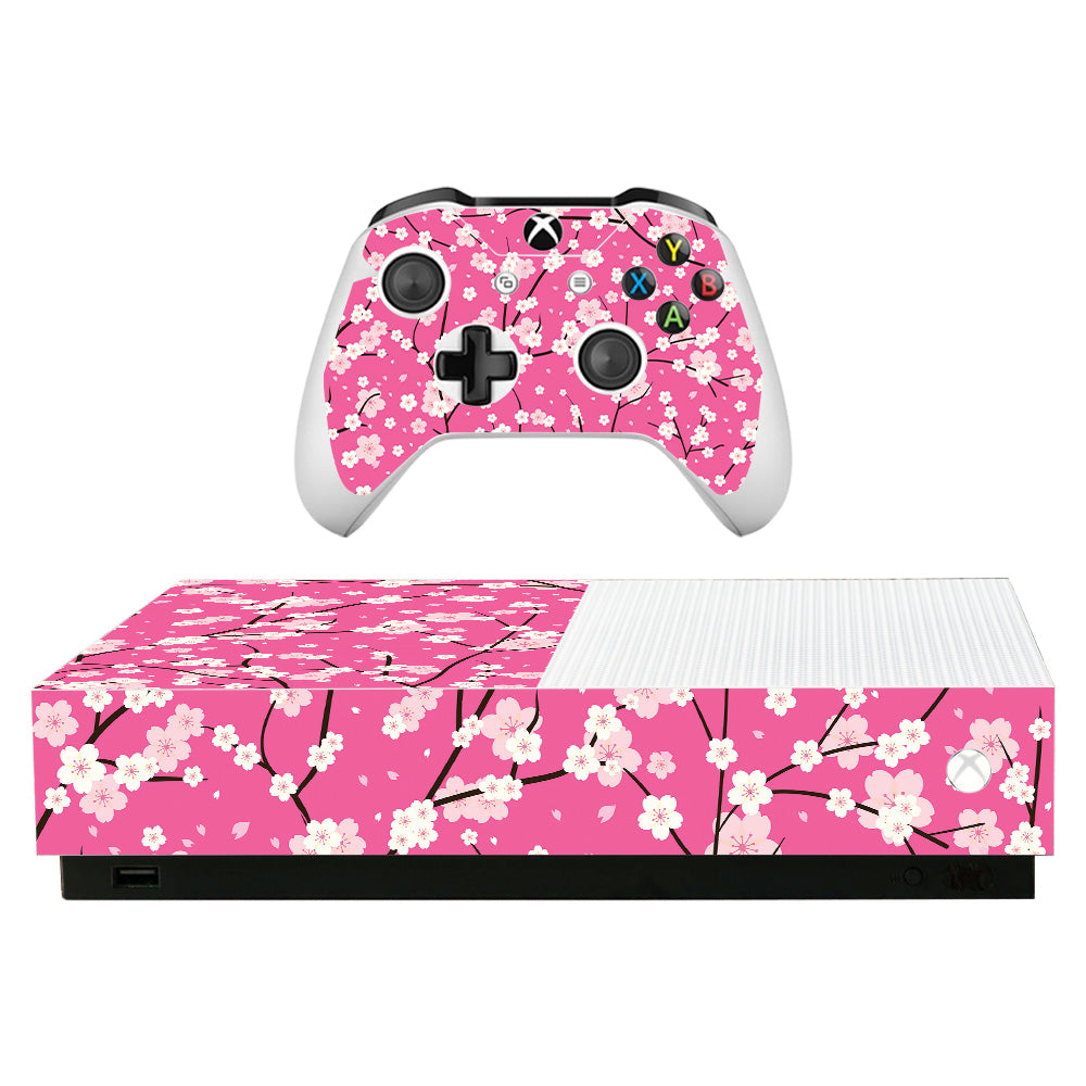 Sakura Pink Skin For Microsoft Xbox One S All-Digital Edition — MightySkins