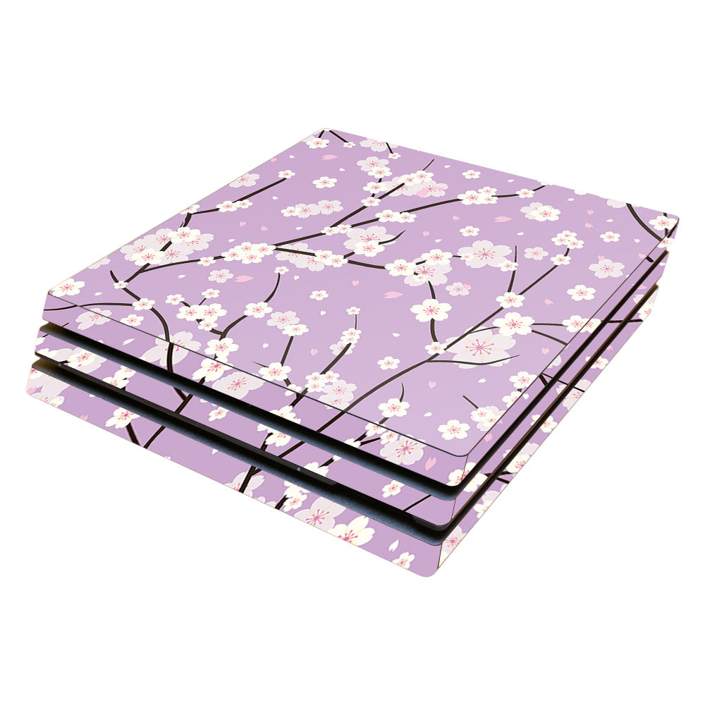 Sakura Purple Skin For Sony PS4 Pro Console — MightySkins