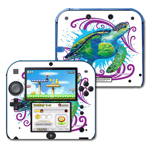 Sea Turtle Splash Skin For Nintendo 2DS — MightySkins