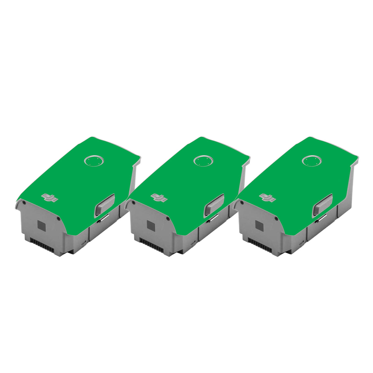 Solid Green Skin For DJI Air 2S 3-pack Battery — MightySkins