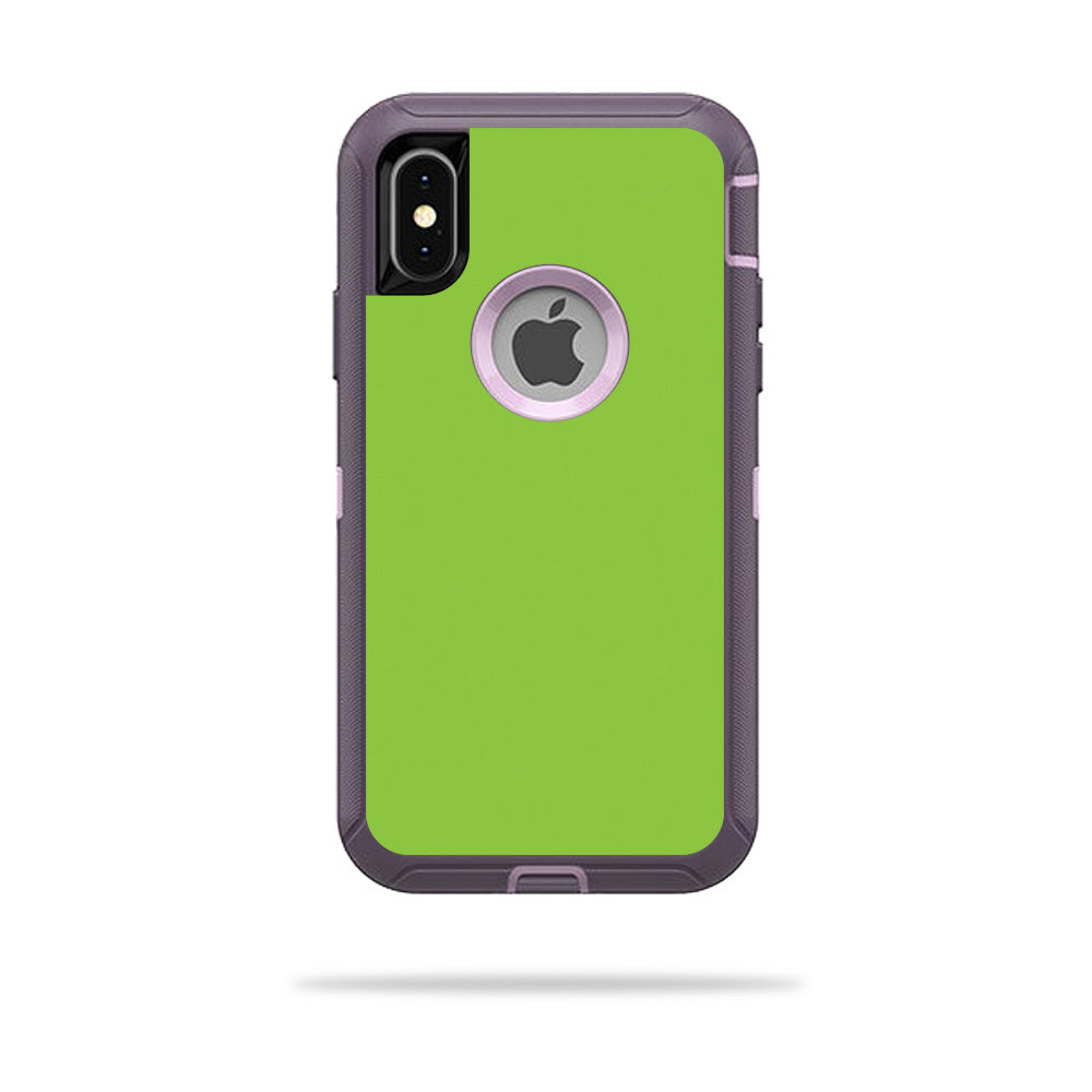 Solid Lime Green Skin For OtterBox Defender iPhone X or XS Case ...