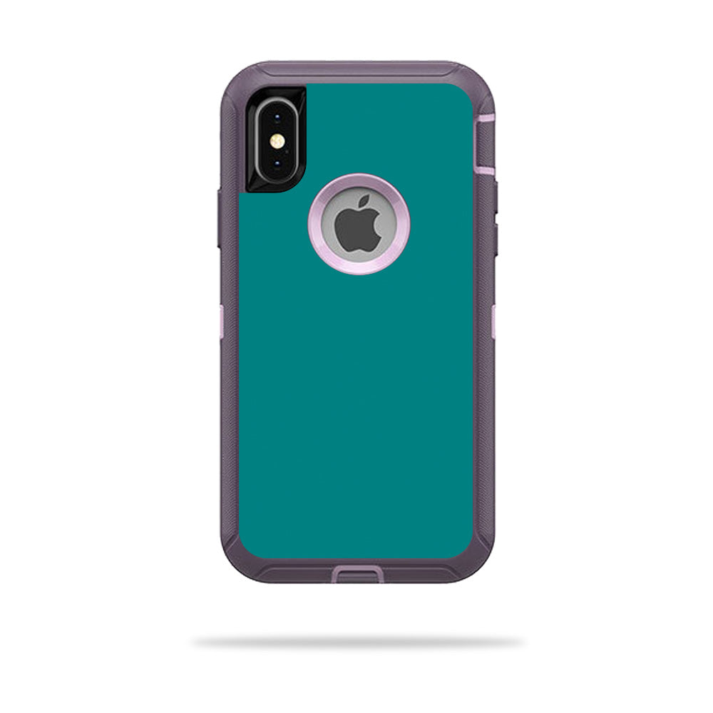 Solid Teal Skin For OtterBox Defender iPhone X or XS Case — MightySkins