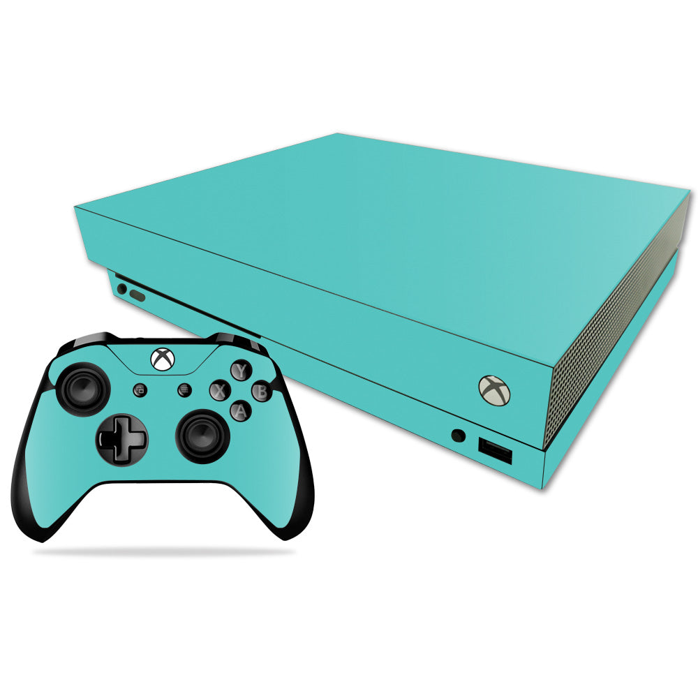 Solid Turquoise Skin For Microsoft Xbox One X — MightySkins