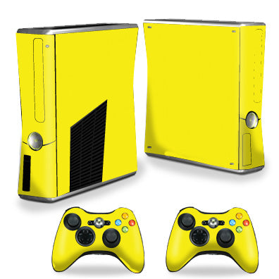Solid Yellow Skin For Microsoft Xbox 360 S console — MightySkins