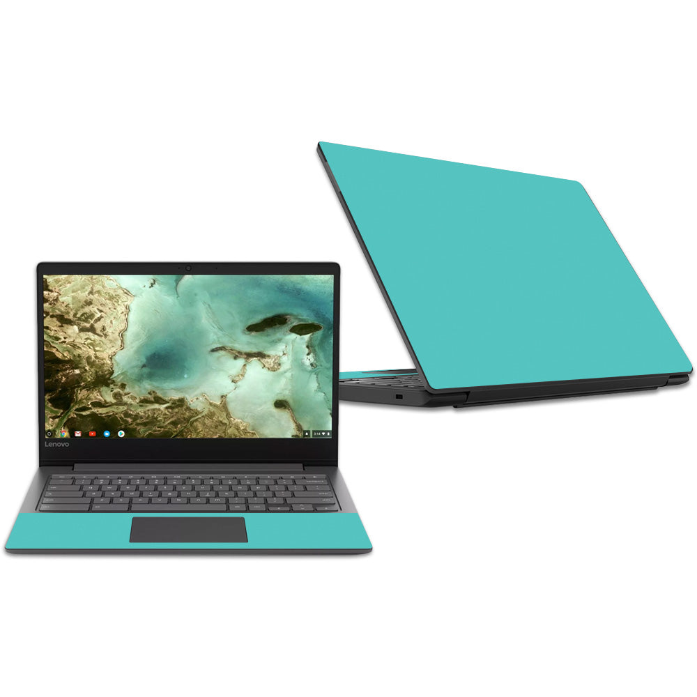 Solid Turquoise Skin For Chromebook S330 (2018) — MightySkins