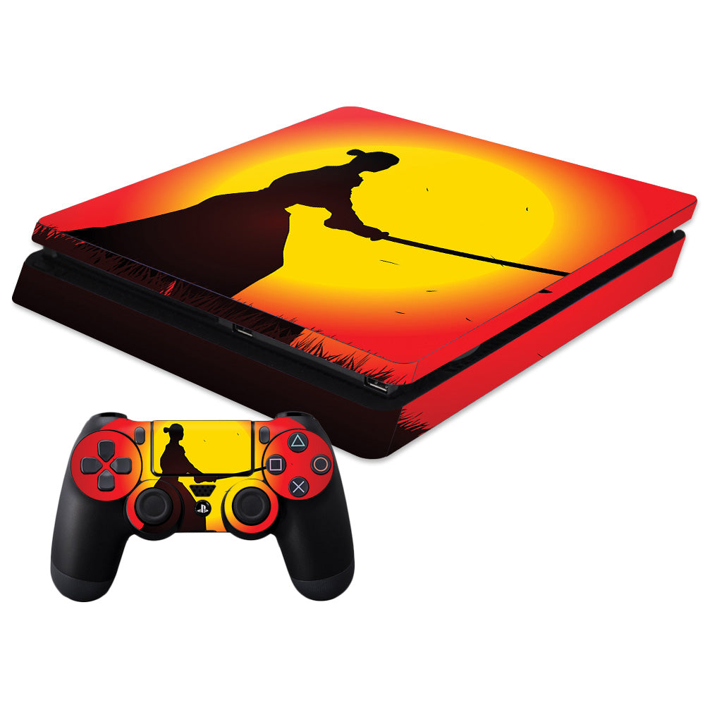 Sunset Samurai Skin For Sony PS4 Slim & Controller Combo — MightySkins