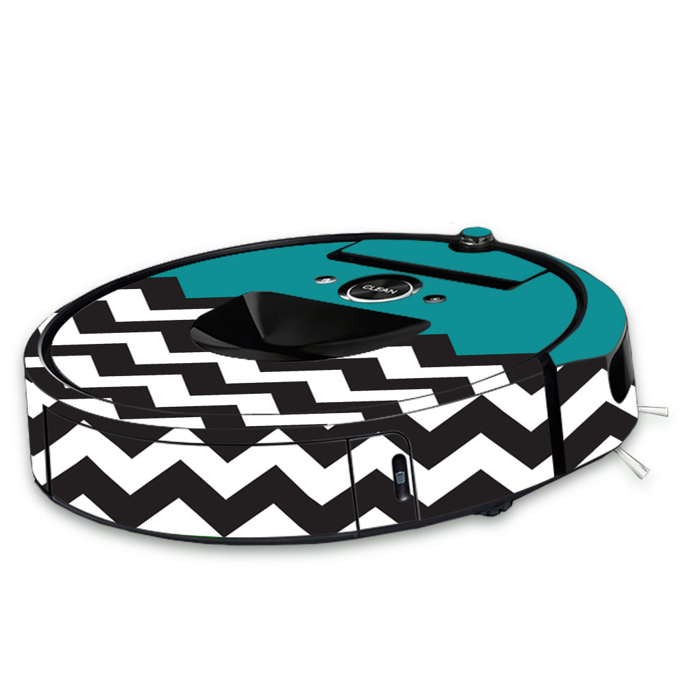 Teal Chevron Skin For iRobot Roomba i7 Robot — MightySkins