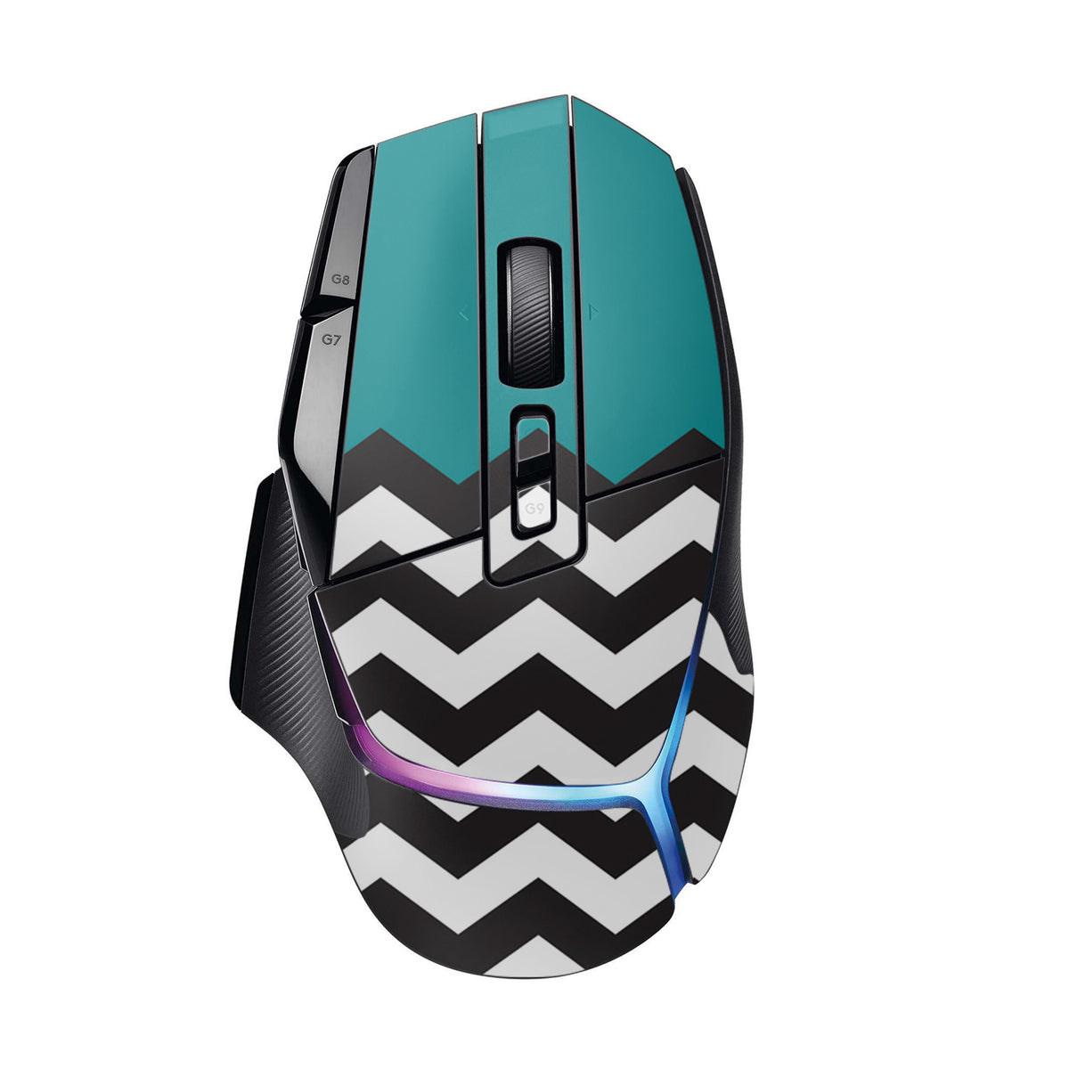 Teal Chevron Skin For Logitech G502 X Plus — MightySkins