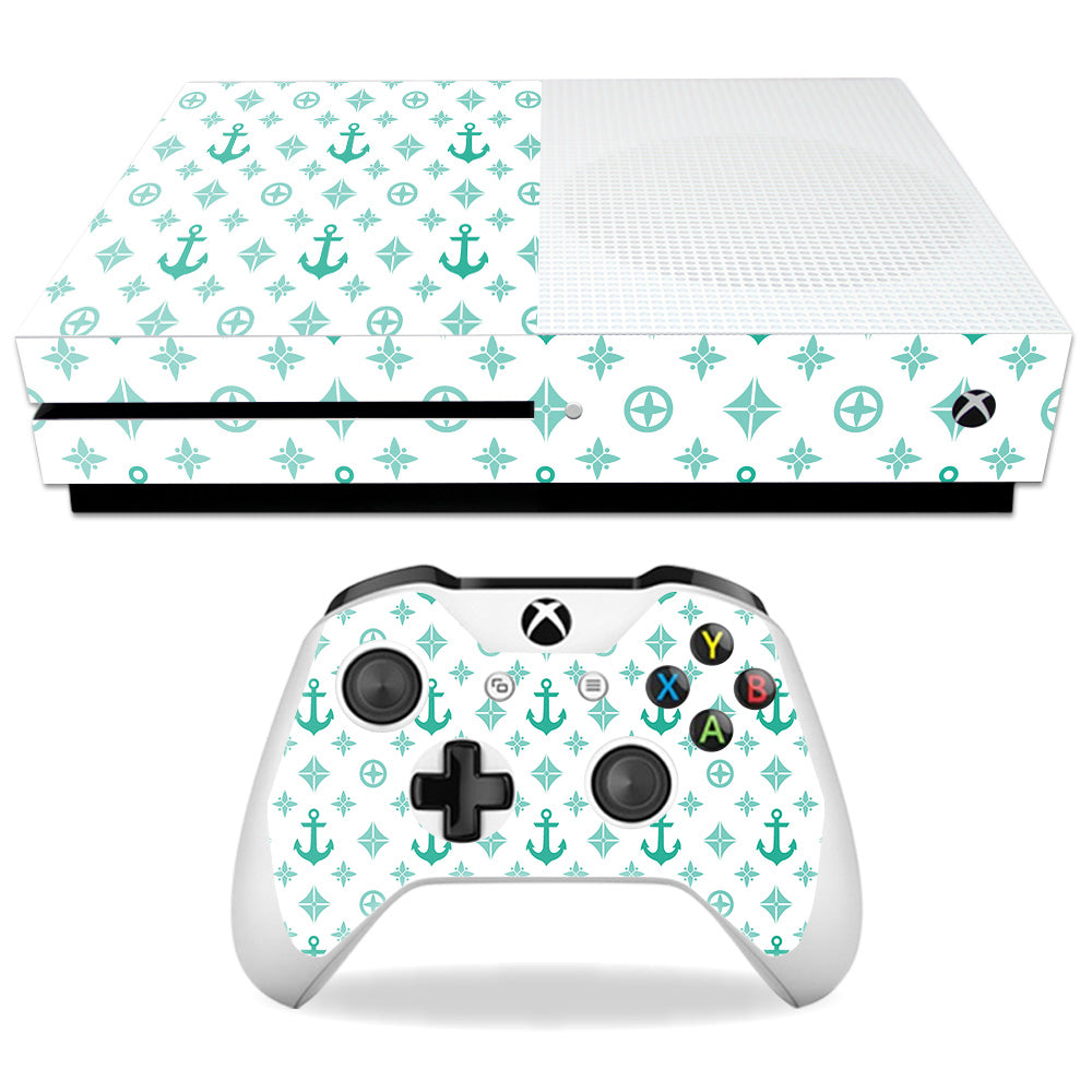 Teal Designer Skin For Microsoft Xbox One S — MightySkins