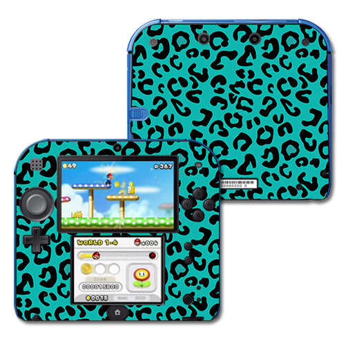 Teal Leopard Skin For Nintendo 2DS — MightySkins
