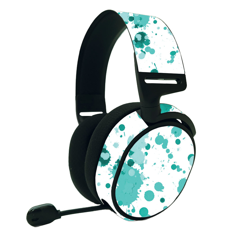 Teal Splatter Skin For SteelSeries Arctis 9 — MightySkins