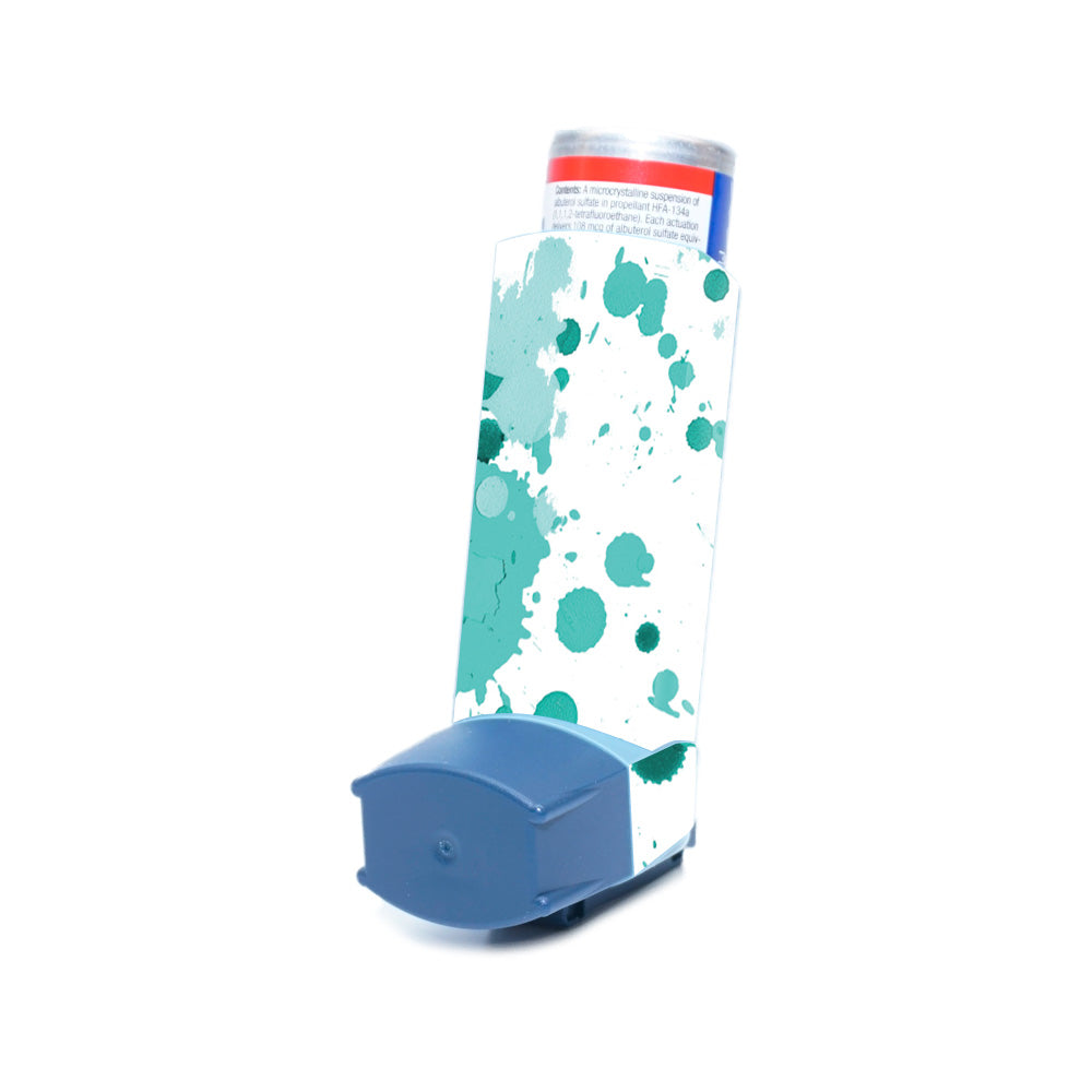 Teal Splatter Skin For Ventolin HFA Asthma Inhaler — MightySkins