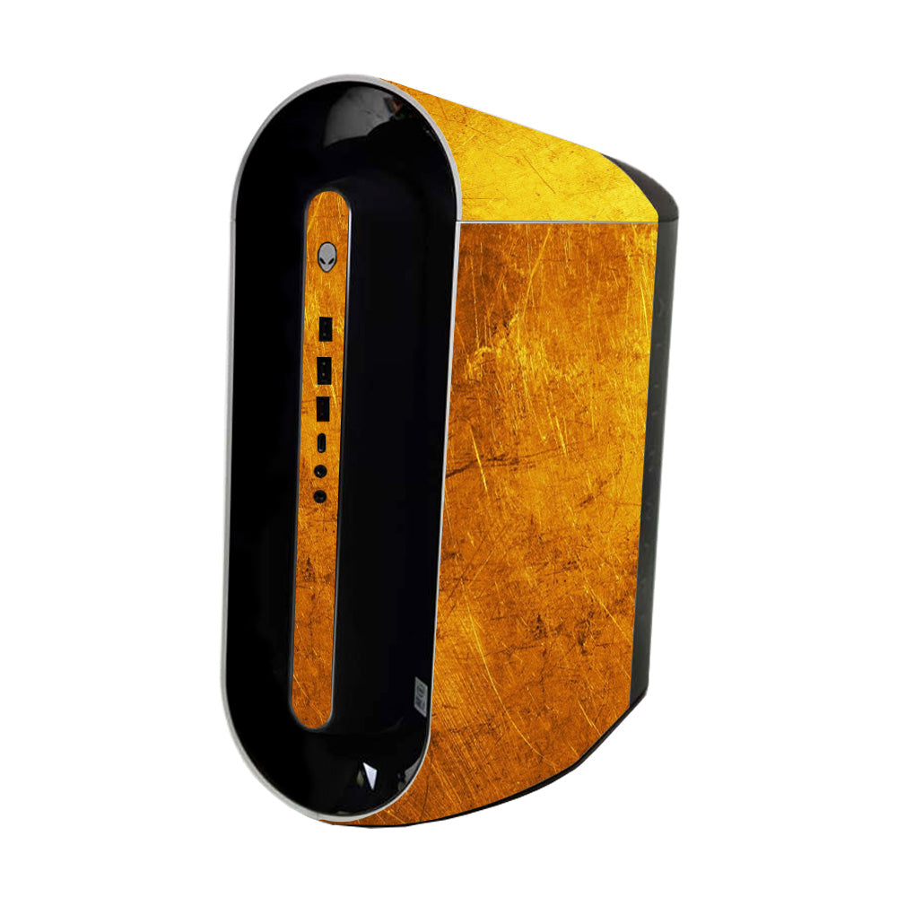 Textured Gold Skin For Alienware Aurora R11 Gaming Desktop — MightySkins
