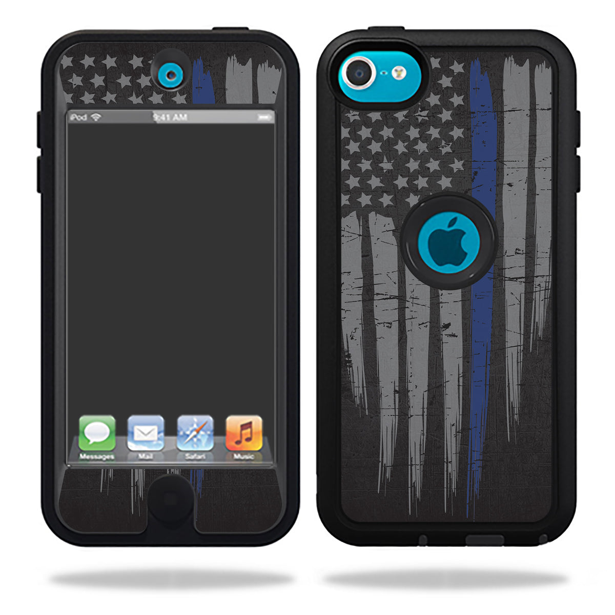 Thin Blue Line Skin For OtterBox Defender iPod Touch 5G Case — MightySkins