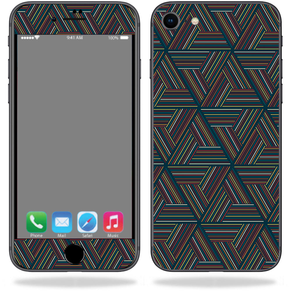 Triangle Stripes Skin For Apple iPhone SE (2020) / 7 / 8 — MightySkins