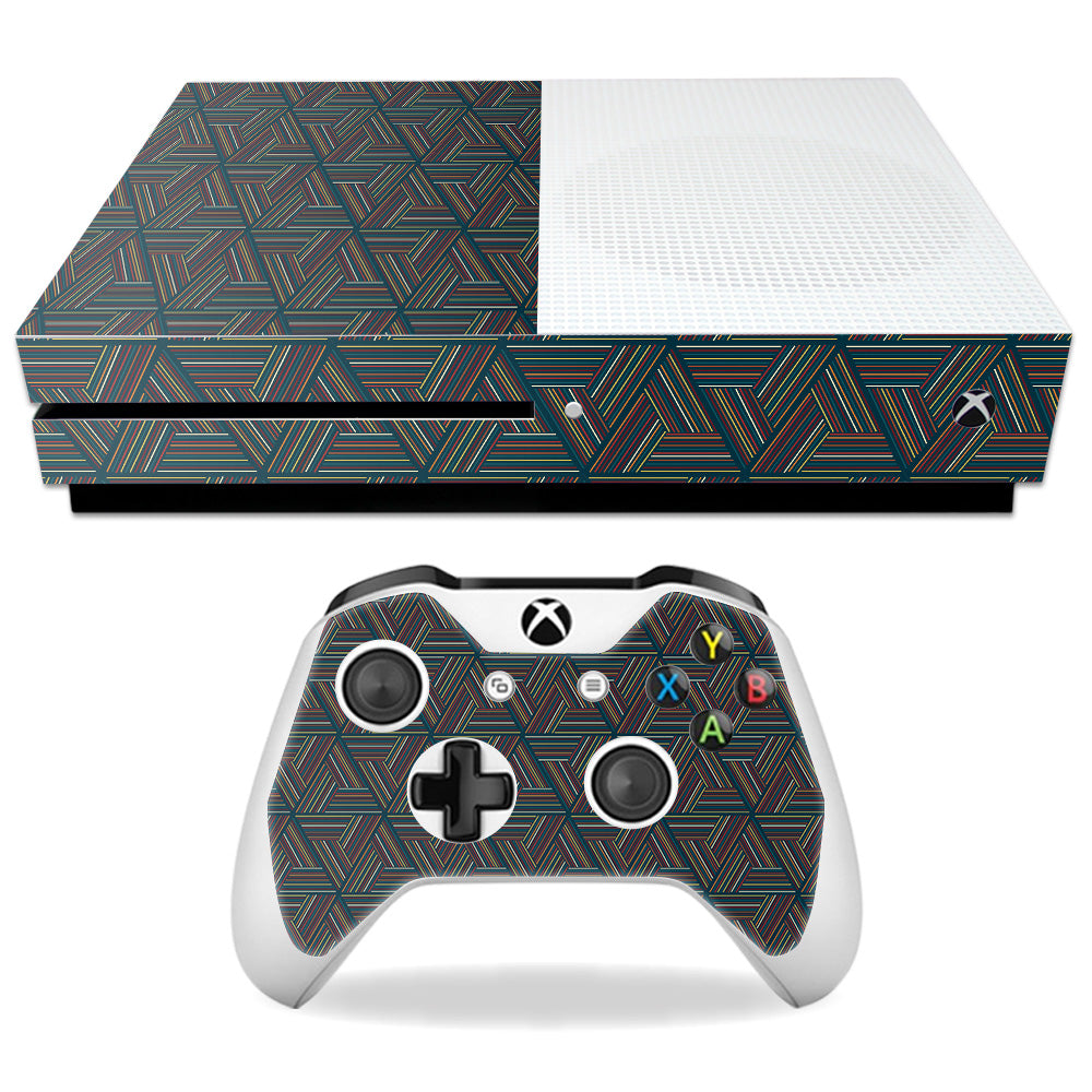 Triangle Stripes Skin For Microsoft Xbox One S — MightySkins
