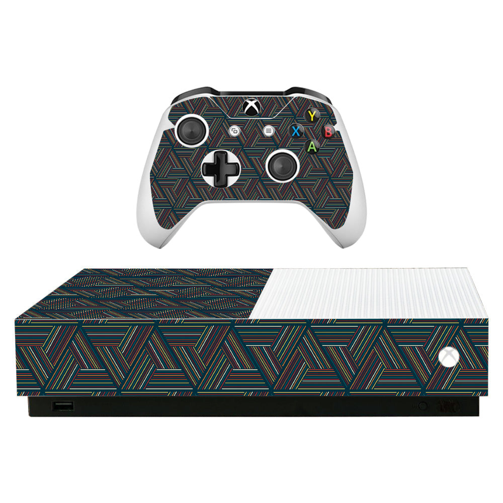 Triangle Stripes Skin For Microsoft Xbox One S All-Digital Edition ...