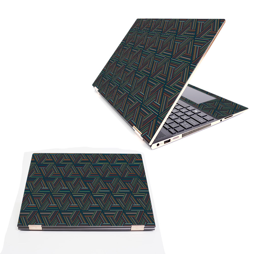 Triangle Stripes Skin For Spectre x360 15.6" (2018) — MightySkins
