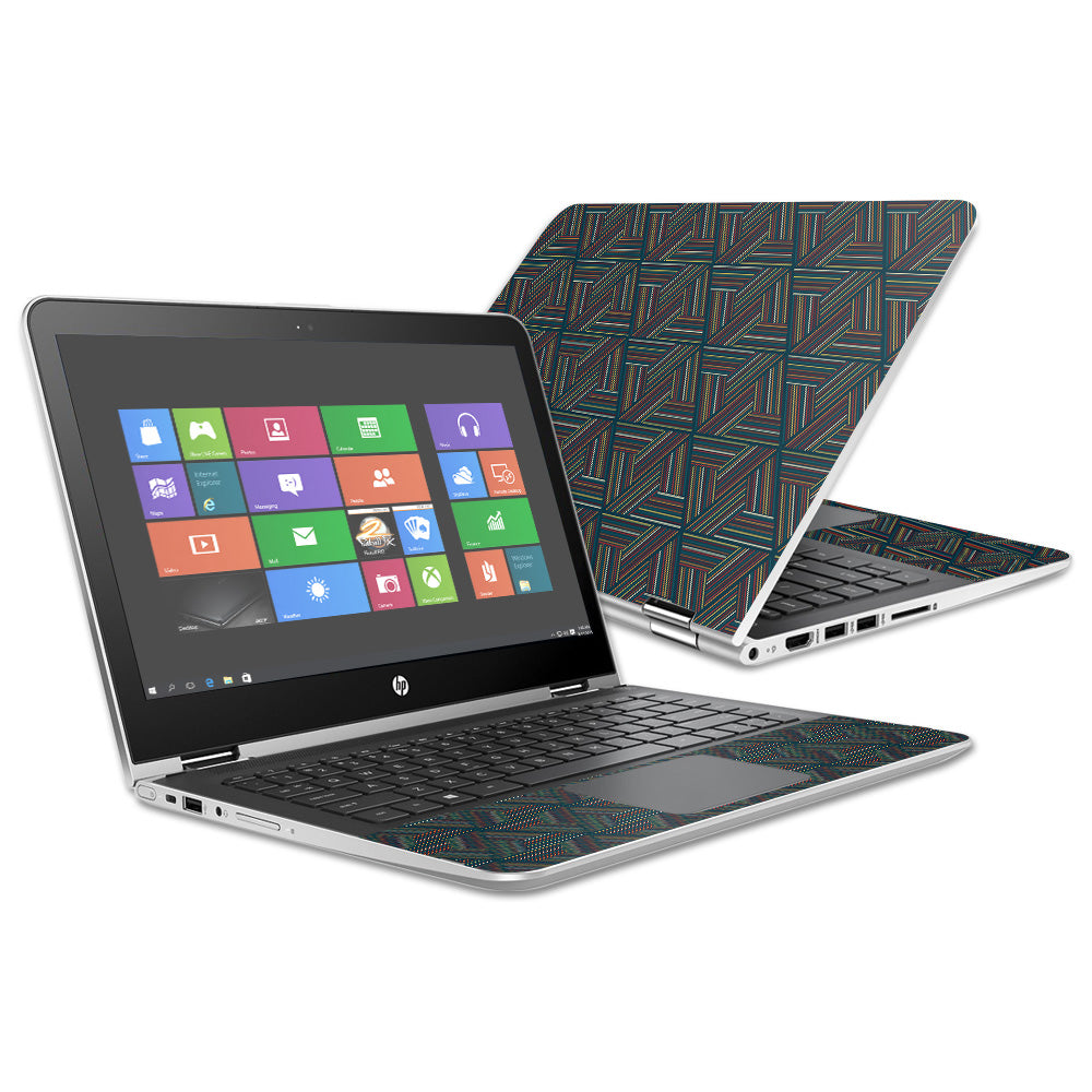 Triangle Stripes Skin For Pavilion x360 13" (2016) — MightySkins