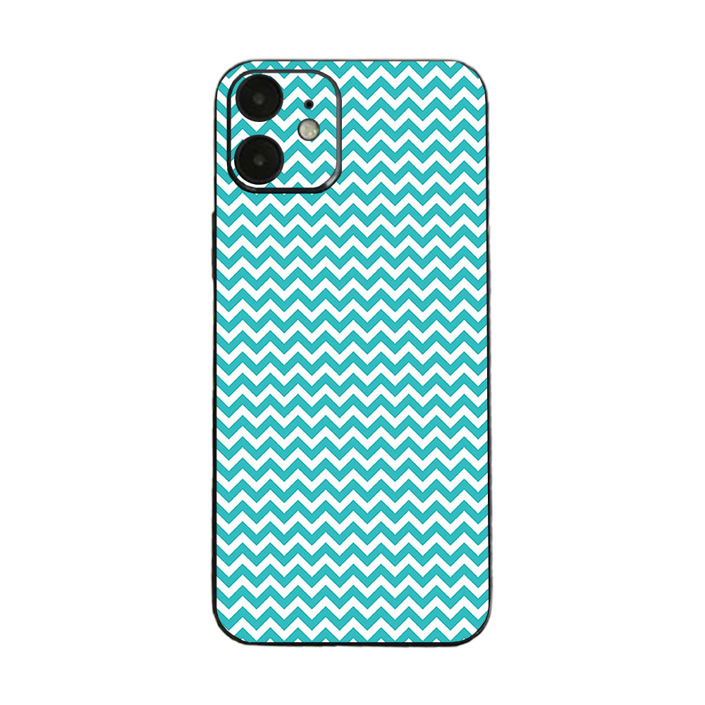 Turquoise Chevron Skin For Apple iPhone 12 — MightySkins