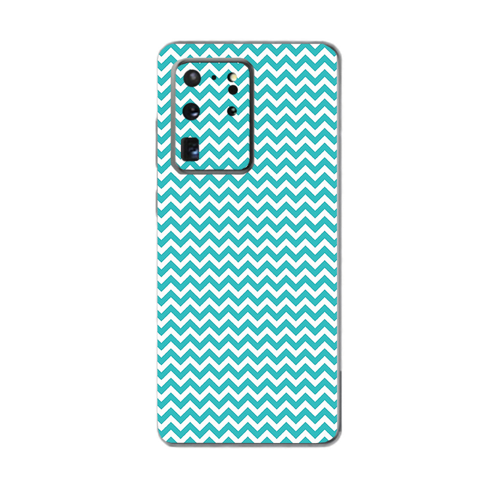 Turquoise Chevron Skin For Samsung Galaxy S20 Ultra — MightySkins