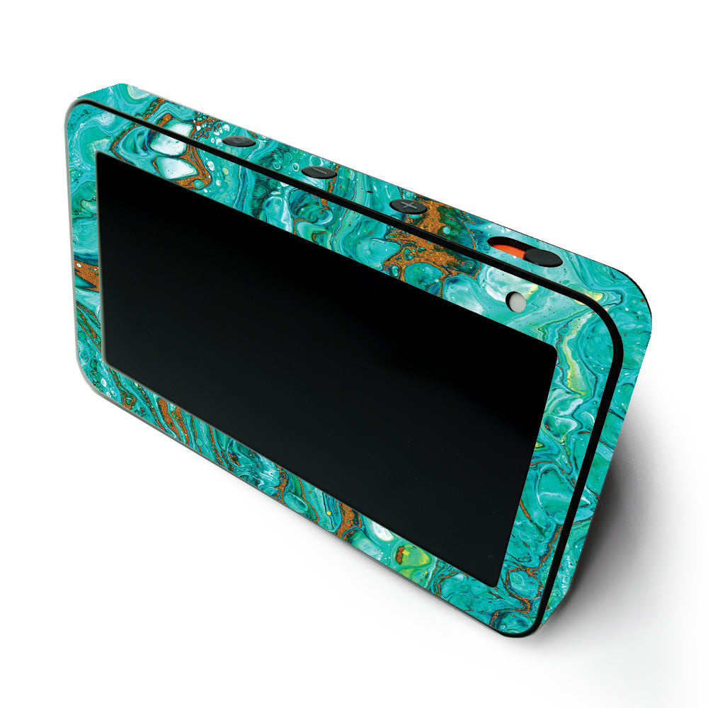 Turquoise Ripple Skin For Amazon Echo Show 5 — MightySkins