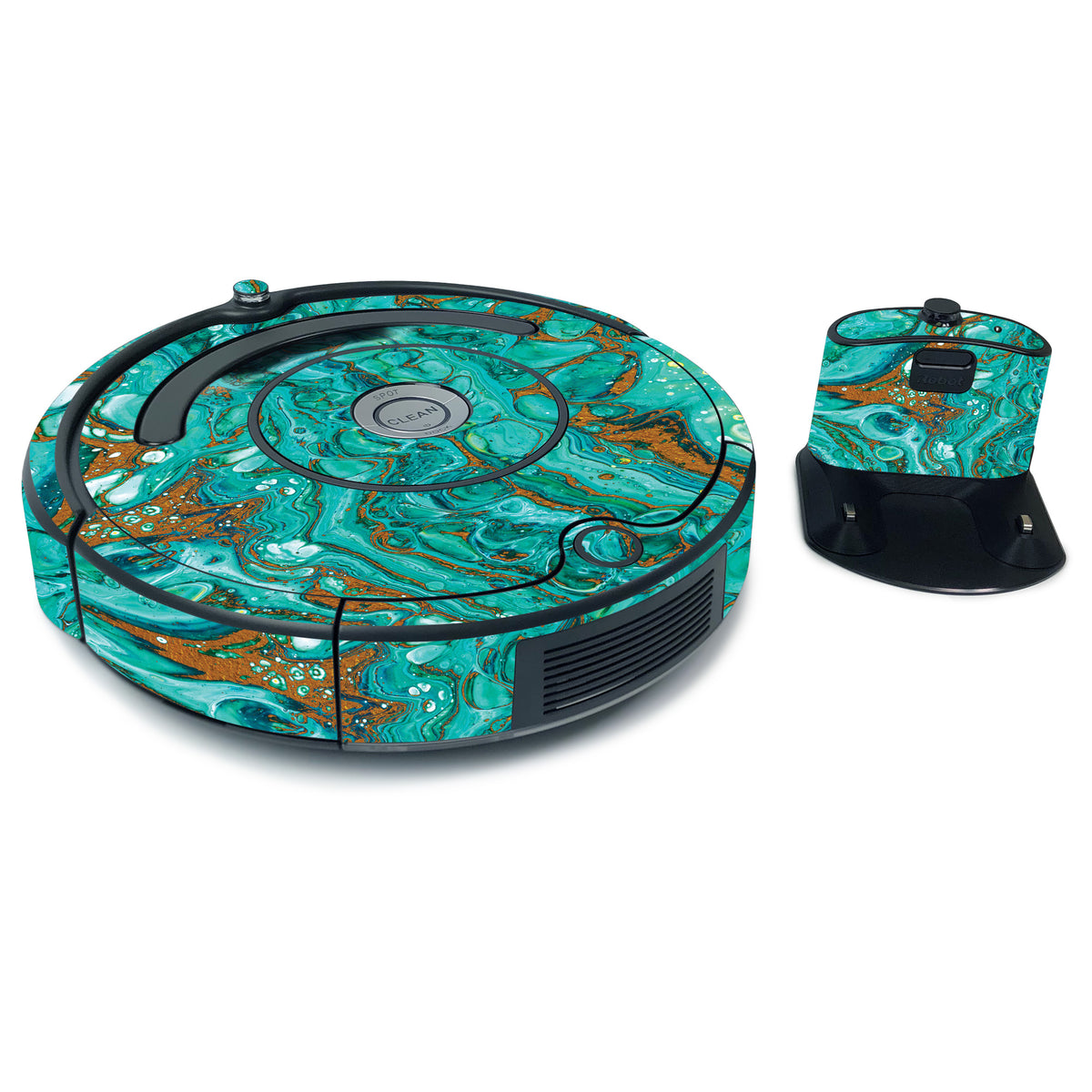 Turquoise Ripple Skin For iRobot Roomba 675 Max Coverage — MightySkins