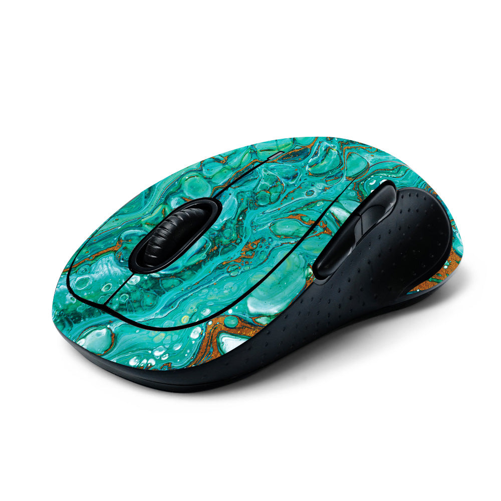 Turquoise Ripple Skin For Logitech Control Plus M510 Mouse — MightySkins