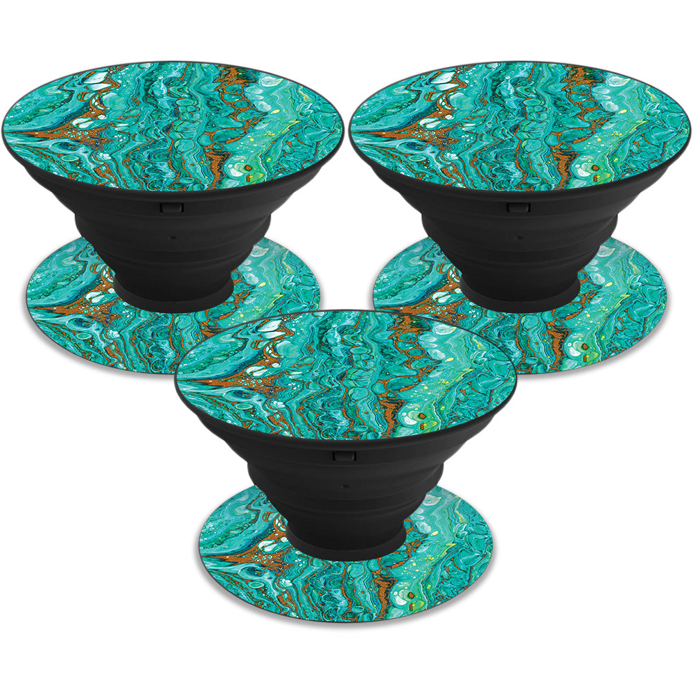Turquoise Ripple Skin For PopSocket PopSocket — MightySkins