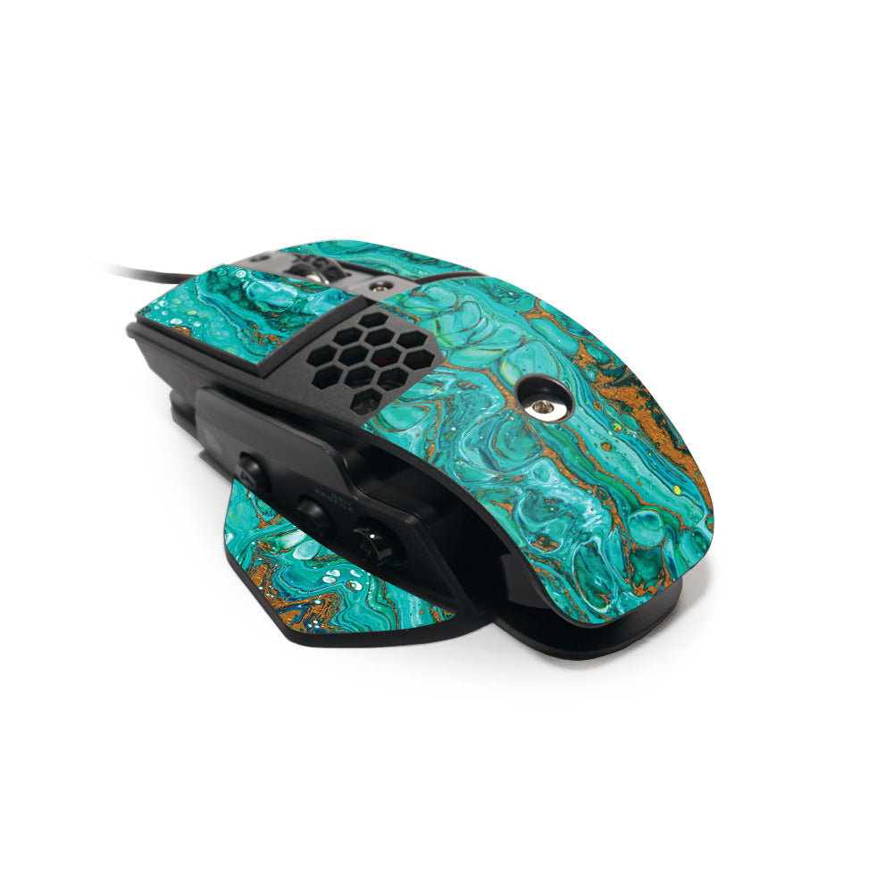 Turquoise Ripple Skin For Thermaltake eSPORTS Level 10 M Gaming Mouse ...