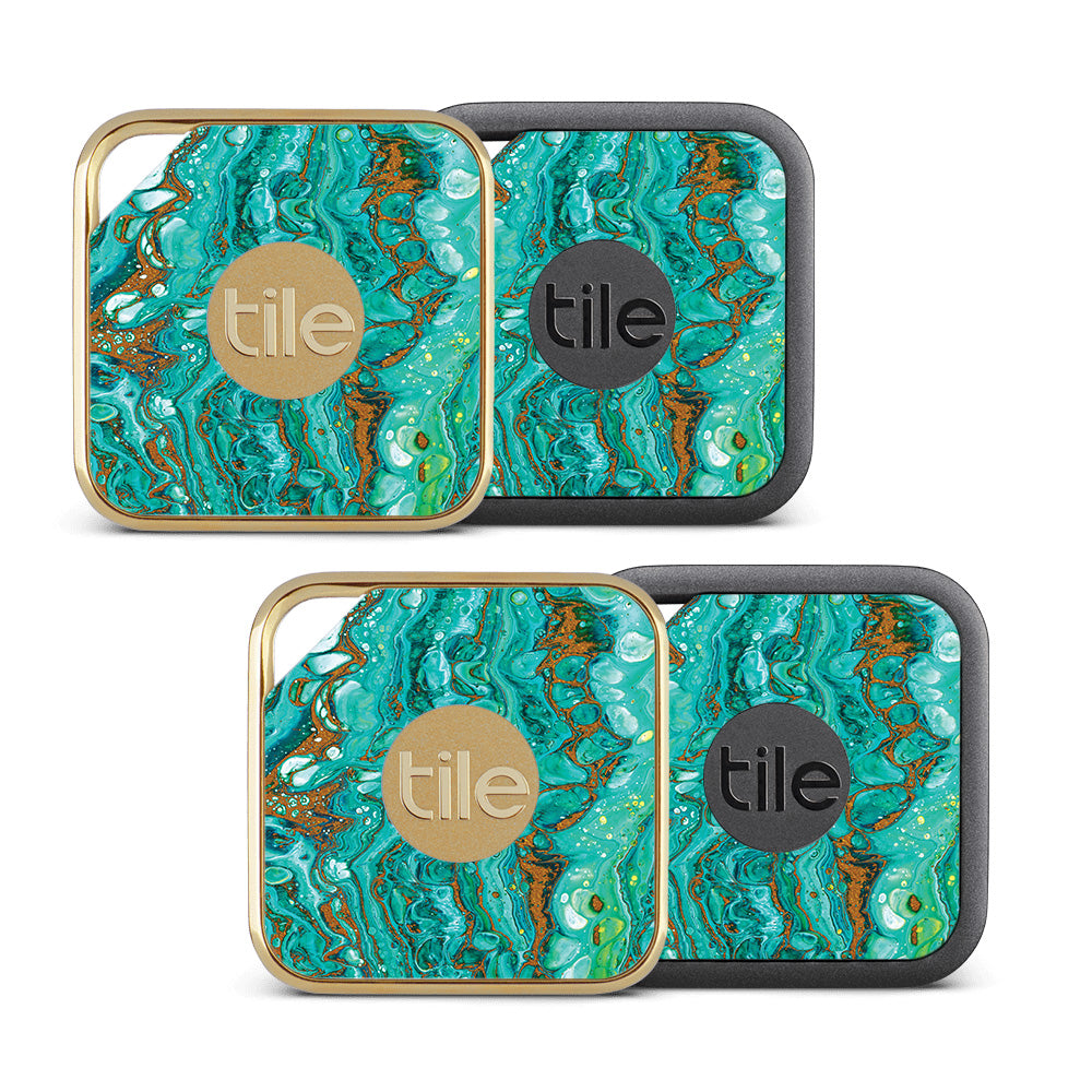 Turquoise Ripple Skin For Tile Pro Sport & Style Smart 4 Pack of Skins ...