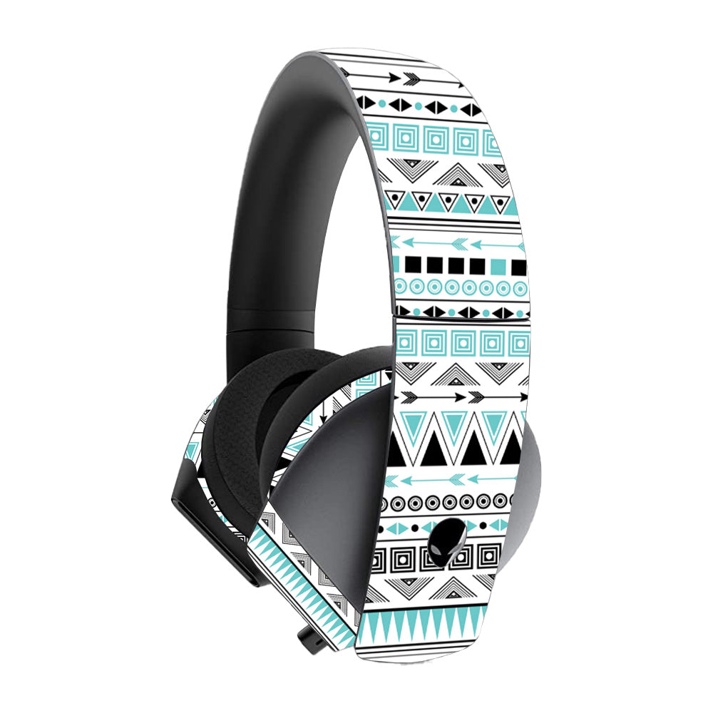 Turquoise Tribal Skin For Alienware 7.1 Gaming Headset — MightySkins