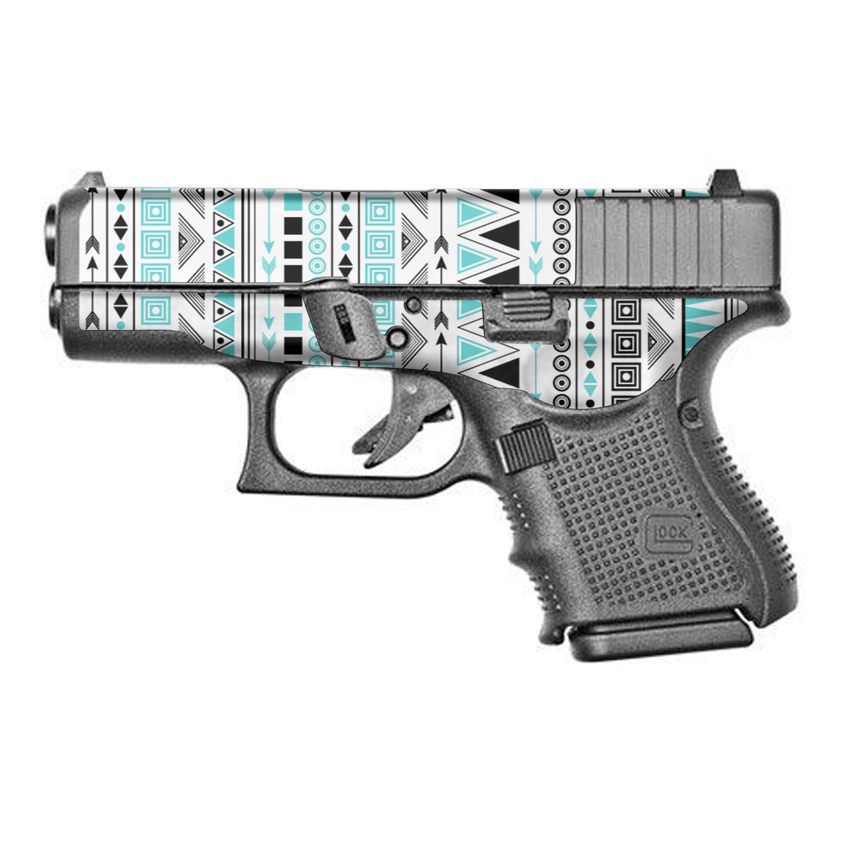 Turquoise Tribal Skin For Glock 26 Gen 4 — MightySkins