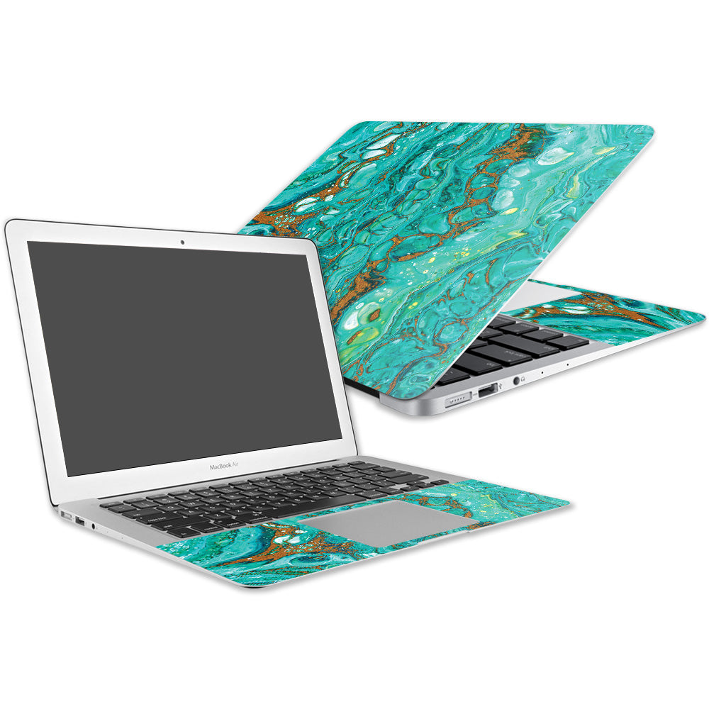 Turquoise Ripple Skin For MacBook Air 13" (2017) — MightySkins