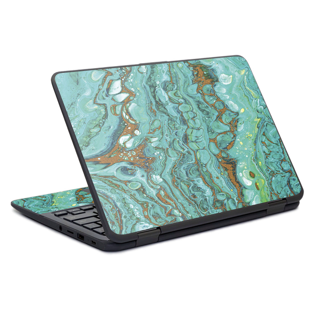 Turquoise Ripple Skin For Chromebook x360 11" G11 (2017) — MightySkins