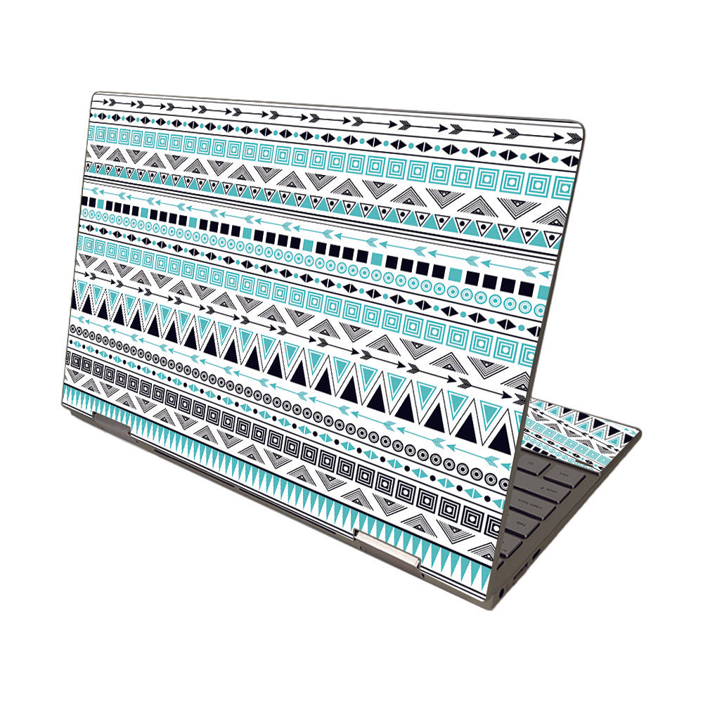 Turquoise Tribal Skin For HP Envy x360 13" (2021) — MightySkins