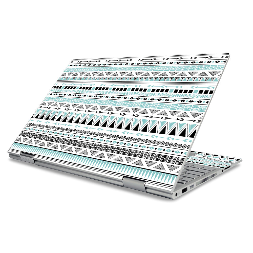 Turquoise Tribal Skin For Envy x360 15" (2019) — MightySkins