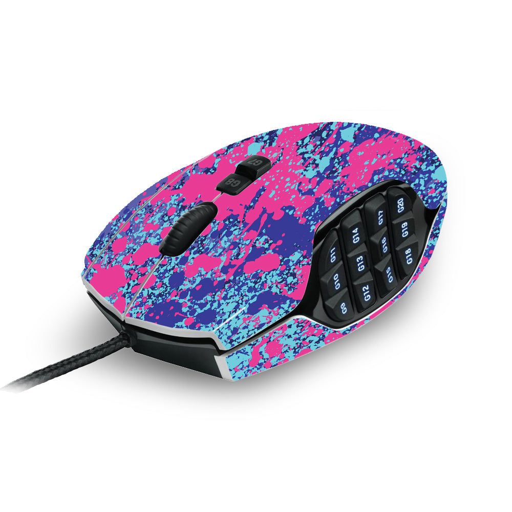 Vibrant Splatter Skin For Logitech G600 MMO Gaming Mouse — MightySkins