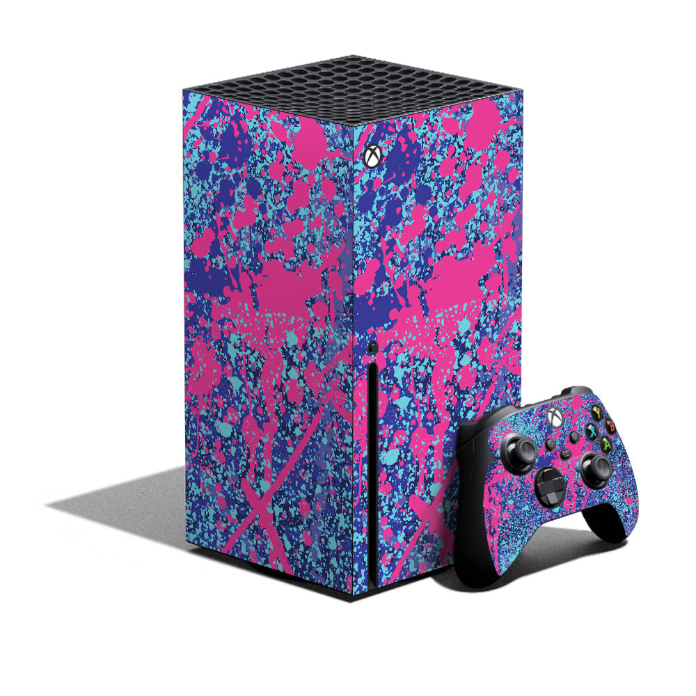 Vibrant Splatter Skin For XBOX Series X Bundle — MightySkins