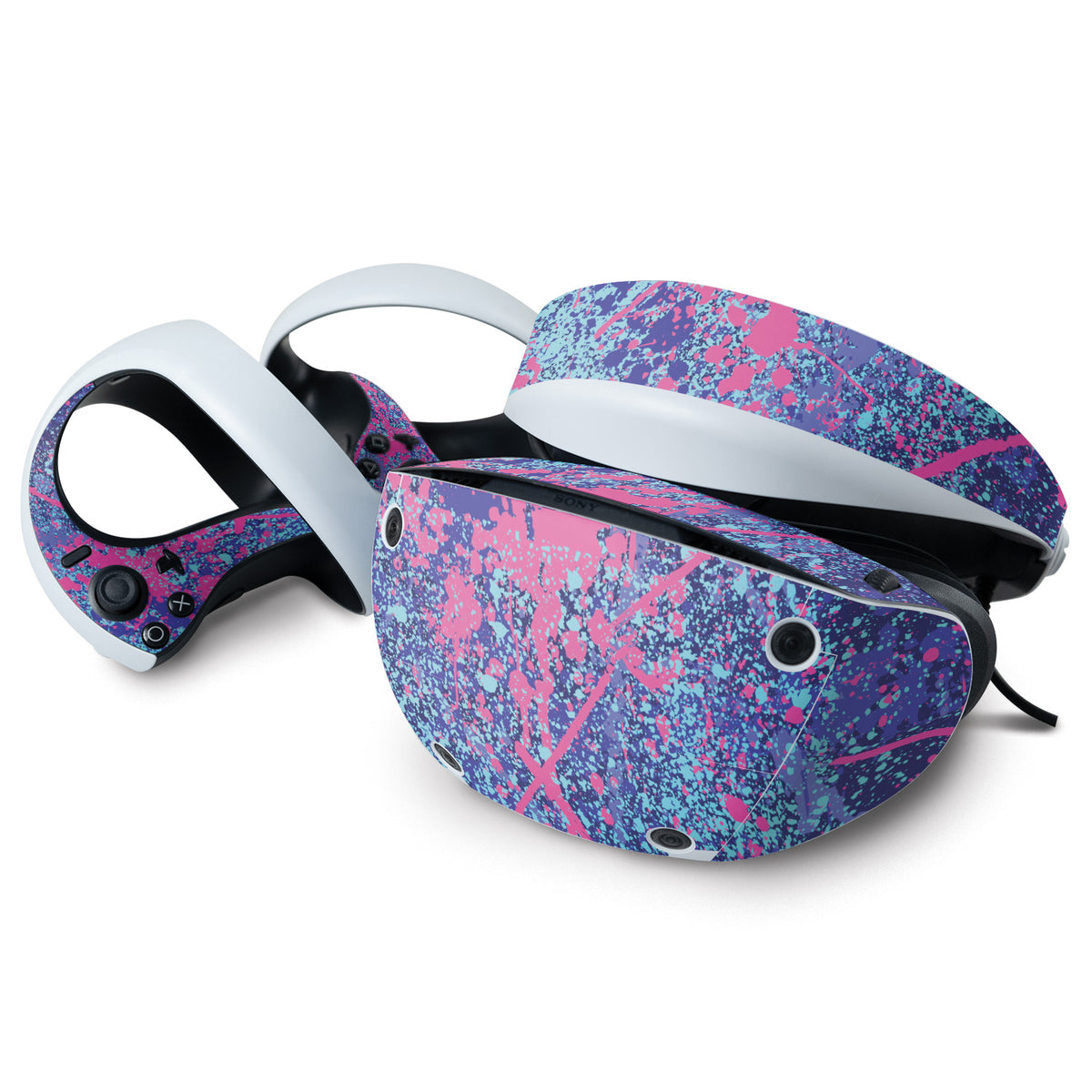 Vibrant Splatter Skin For Sony PlayStation VR2 — MightySkins
