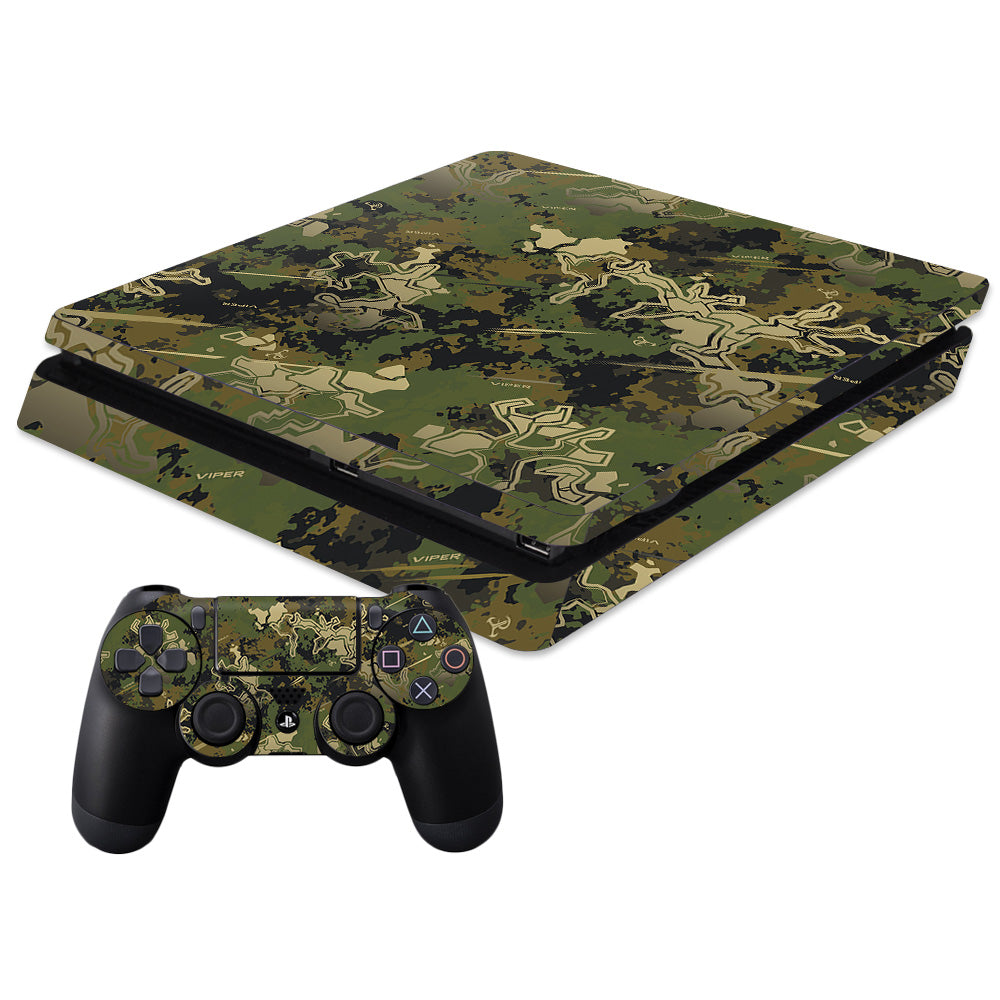 Viper Woodland Skin For Sony PS4 Slim & Controller Combo — MightySkins