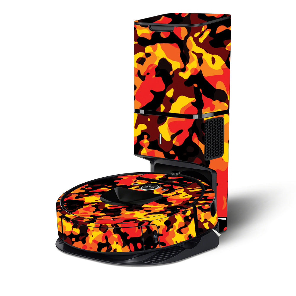 Warm Modern Camo Skin For iRobot Roomba i7+ Robot Vacuum & Tower ...