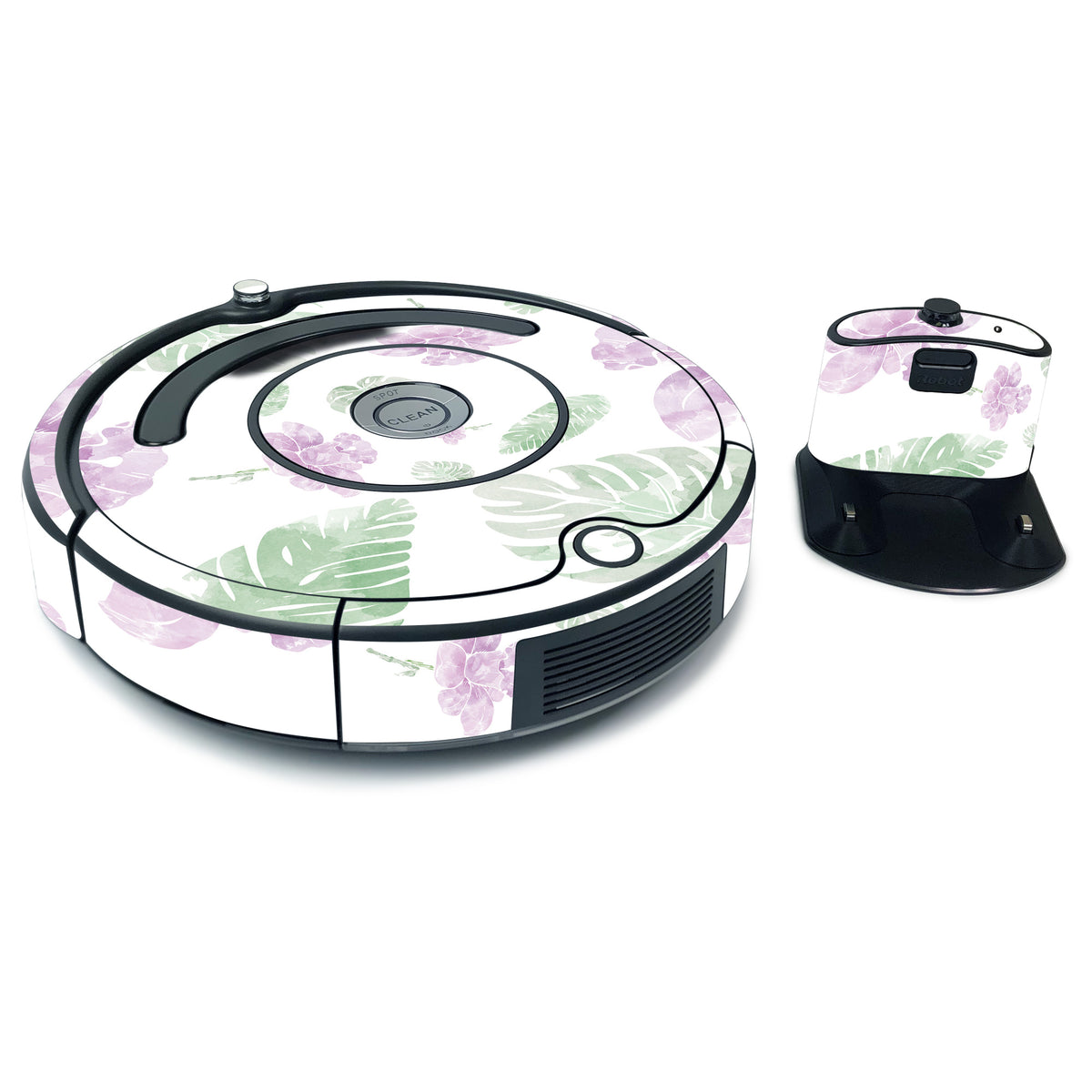 Water Color Flowers Skin For iRobot Roomba 675 Max Coverage — MightySkins