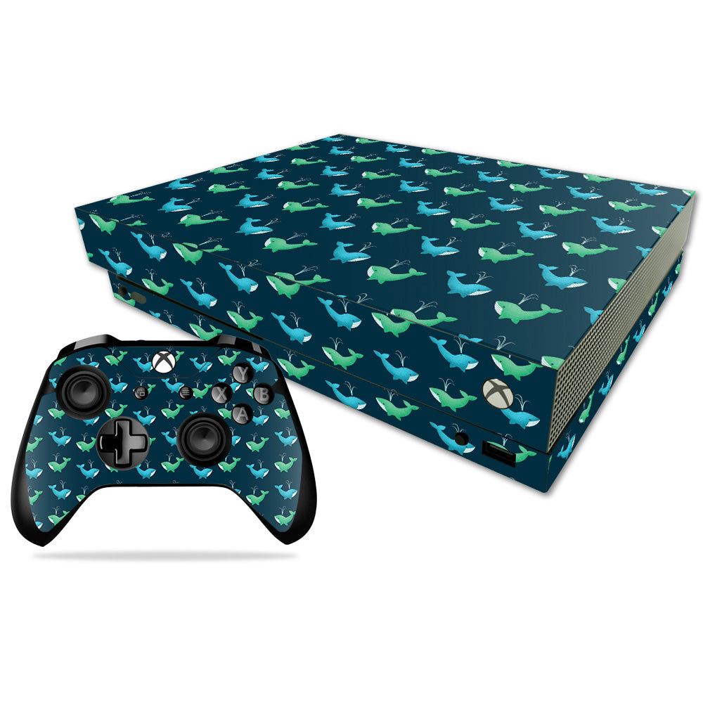Whale Wave Skin For Microsoft Xbox One X — MightySkins