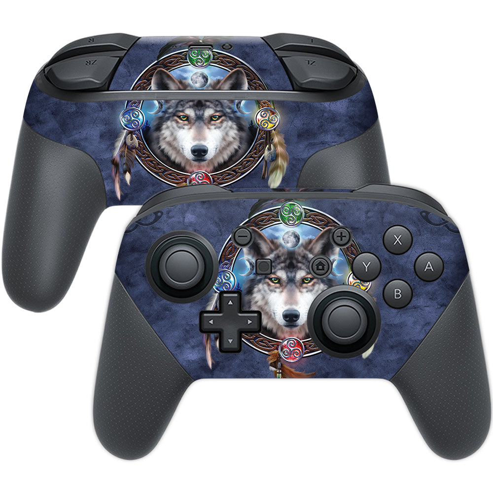 Wolf Dreamcatcher Skin For Nintendo Switch Pro Controller — MightySkins