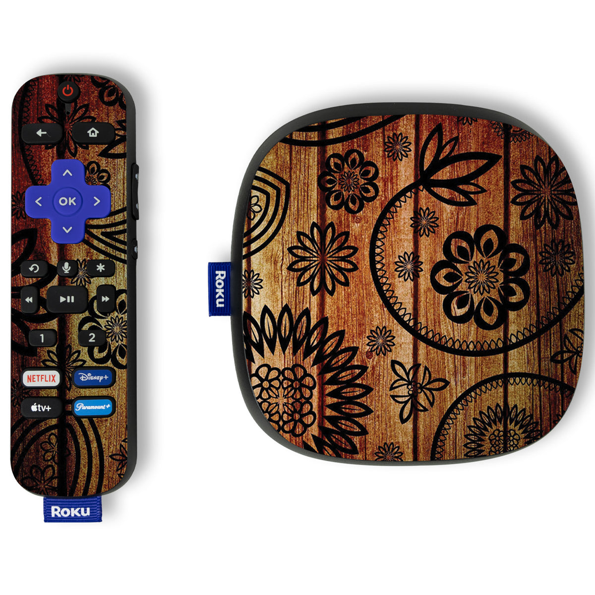 Wooden Floral Skin For Roku Ultra Model 4802 (2022) — MightySkins