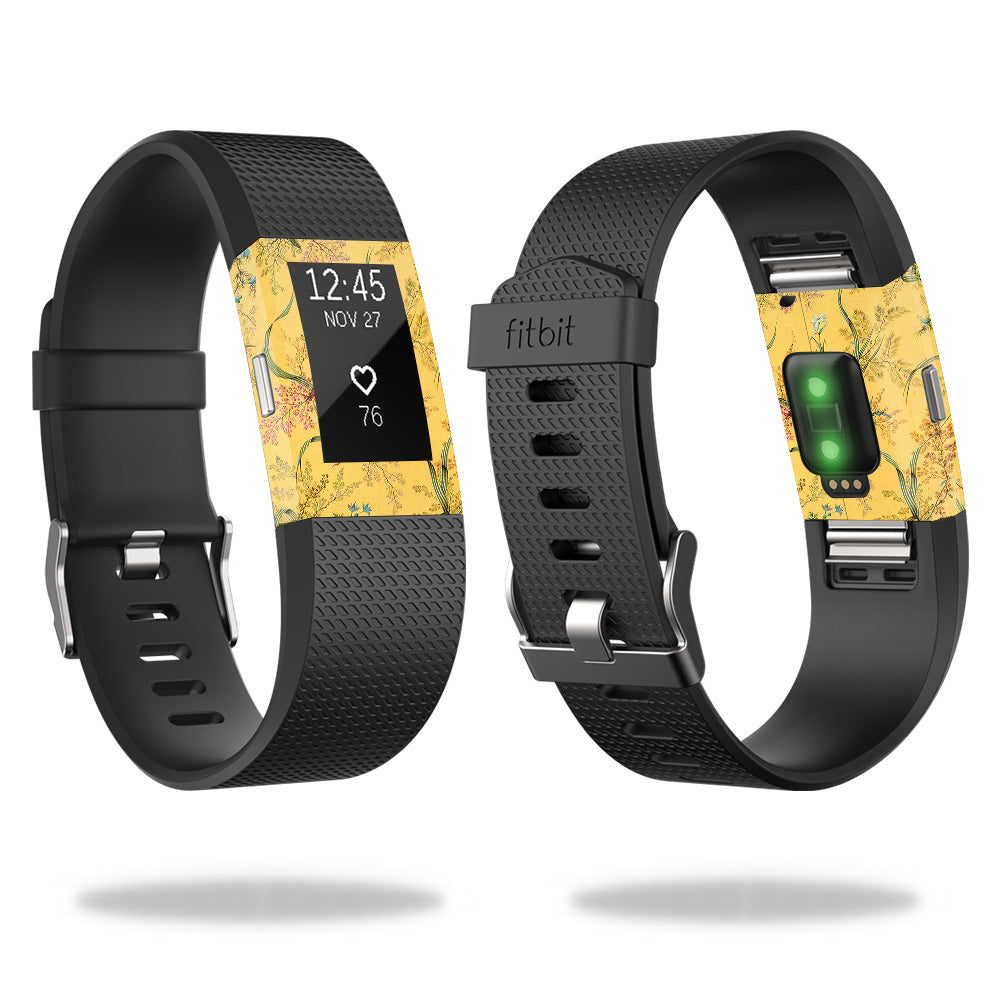 Yellow Marble End Skin For Fitbit Charge 2 — MightySkins