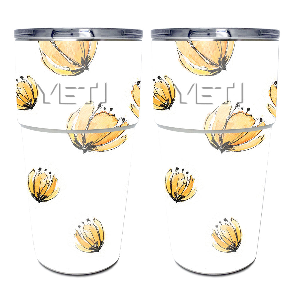 Yellow Poppy Skin For Yeti Rambler 16 oz. Stackable Pints (2 Pack ...