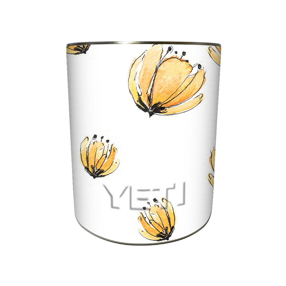 Yellow Poppy Skin For Yeti 10 oz Lowball — MightySkins