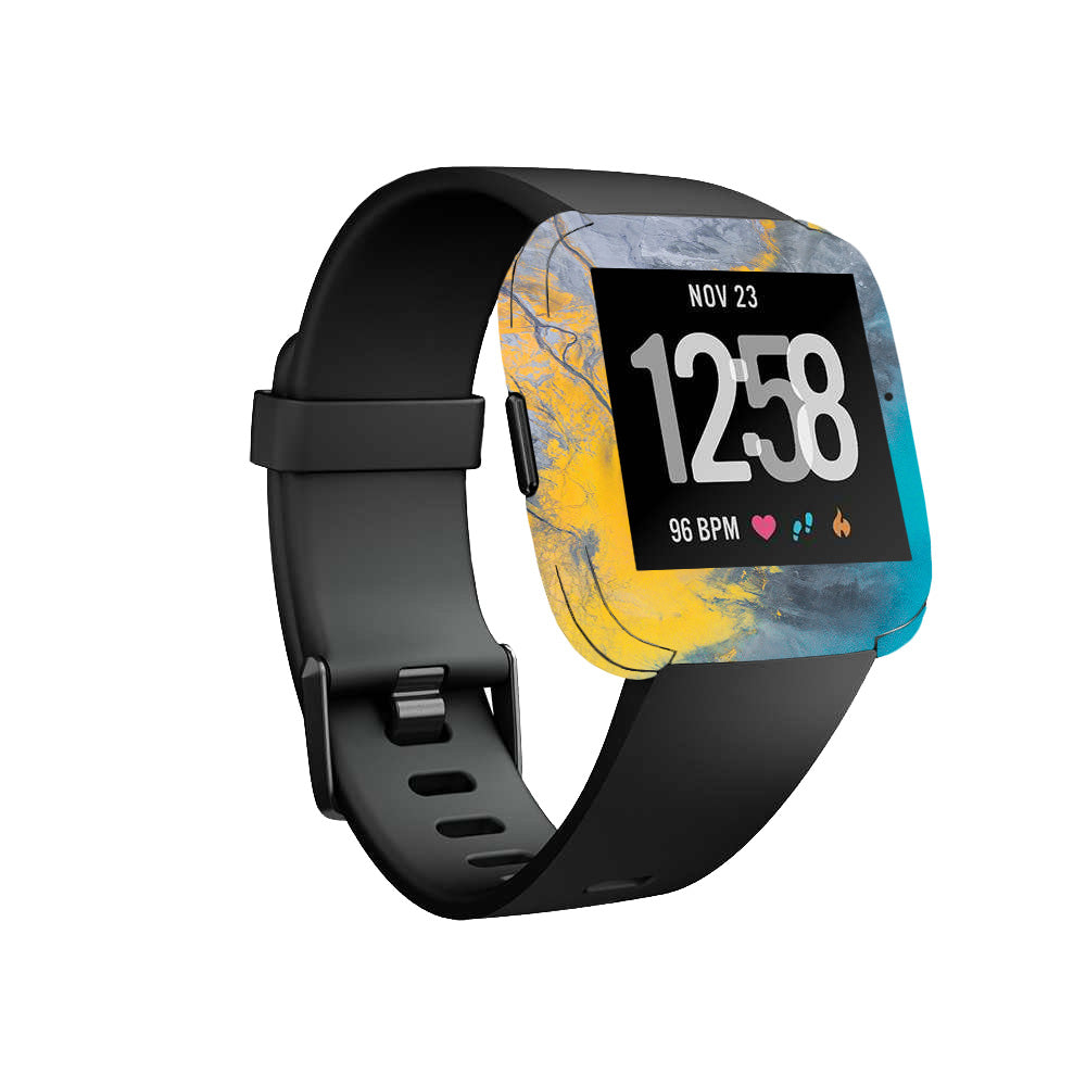 Yellow Spill Skin For Fitbit Versa — MightySkins